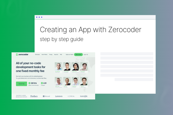How to create an app with Zerocoder